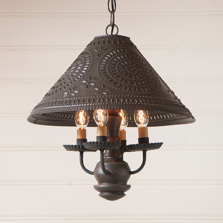 Homespun Shade Light in Americana Espresso | Irvins Tinware
