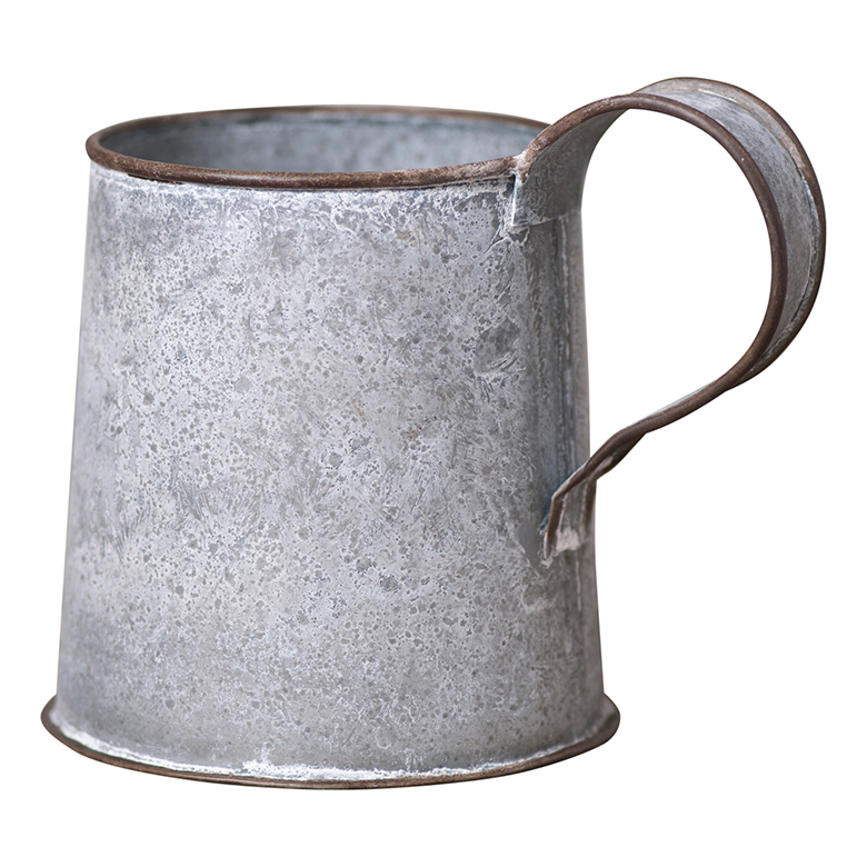 Decorative Mug in weathered Zinc | Irvins Tinware